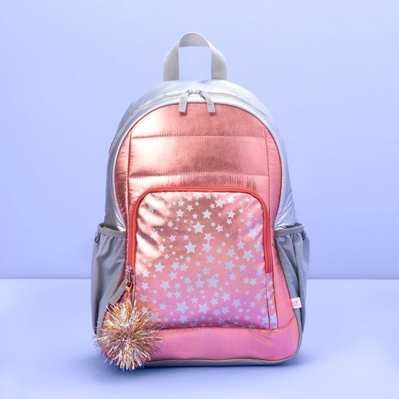 Accessories | 165 Kids Rose Gold With Star Print Backpack | Poshmark